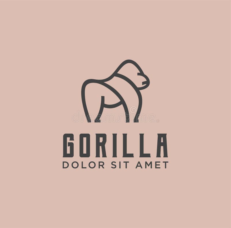 Silverback Gorilla Outline Stock Illustrations – 149 Silverback Gorilla ...