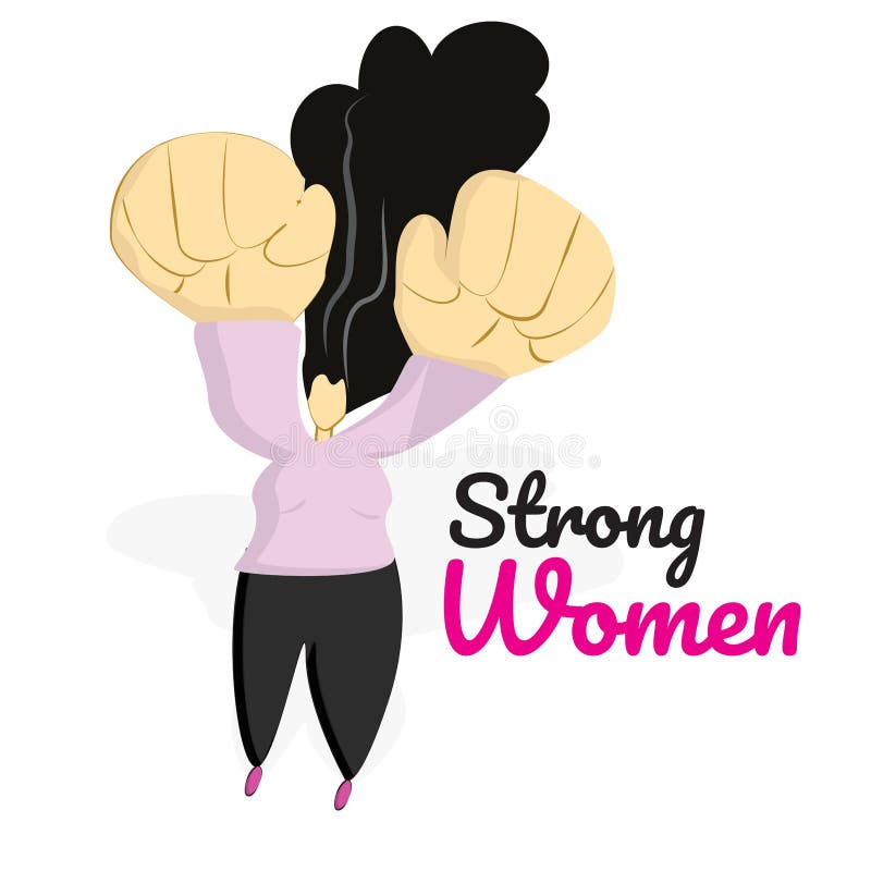 Strong Women Vector Illustration Stock Vector - Illustration of game ...