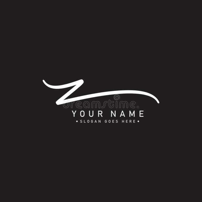 Handwritten Signature Logo for Initial Letter Z Stock Vector ...