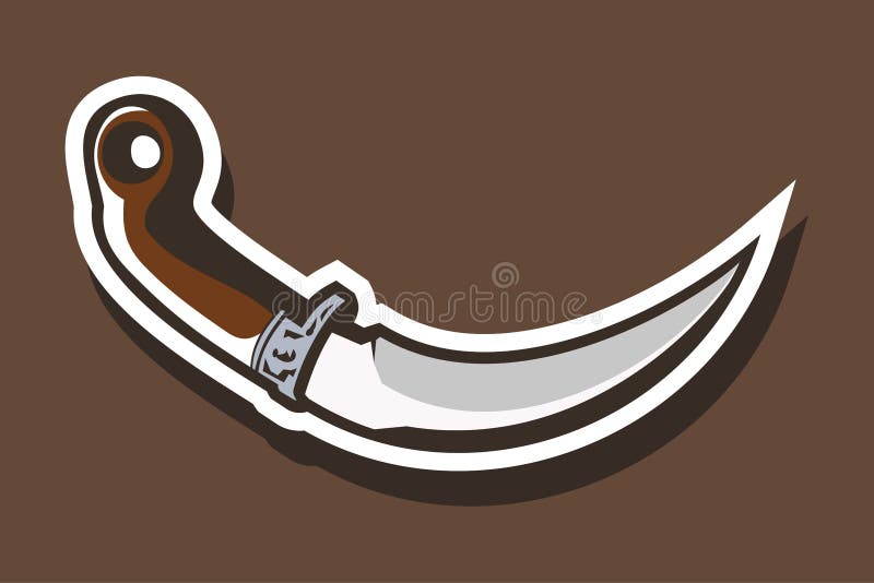 Traditional Indonesian Dagger Kerambit Vector Illustration Stock Vector ...