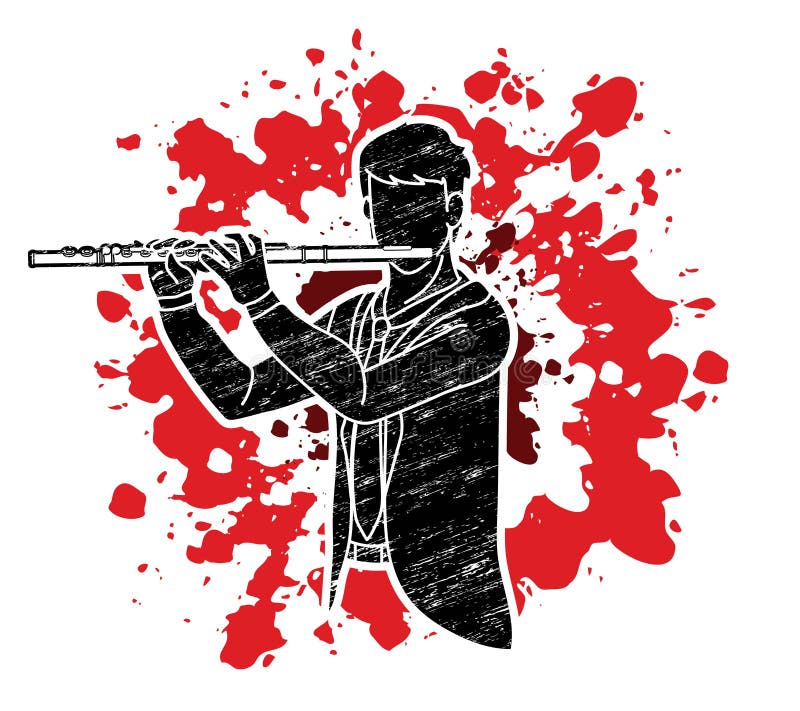 Flute Musician Orchestra Instrument Graphic Vector Stock Vector ...