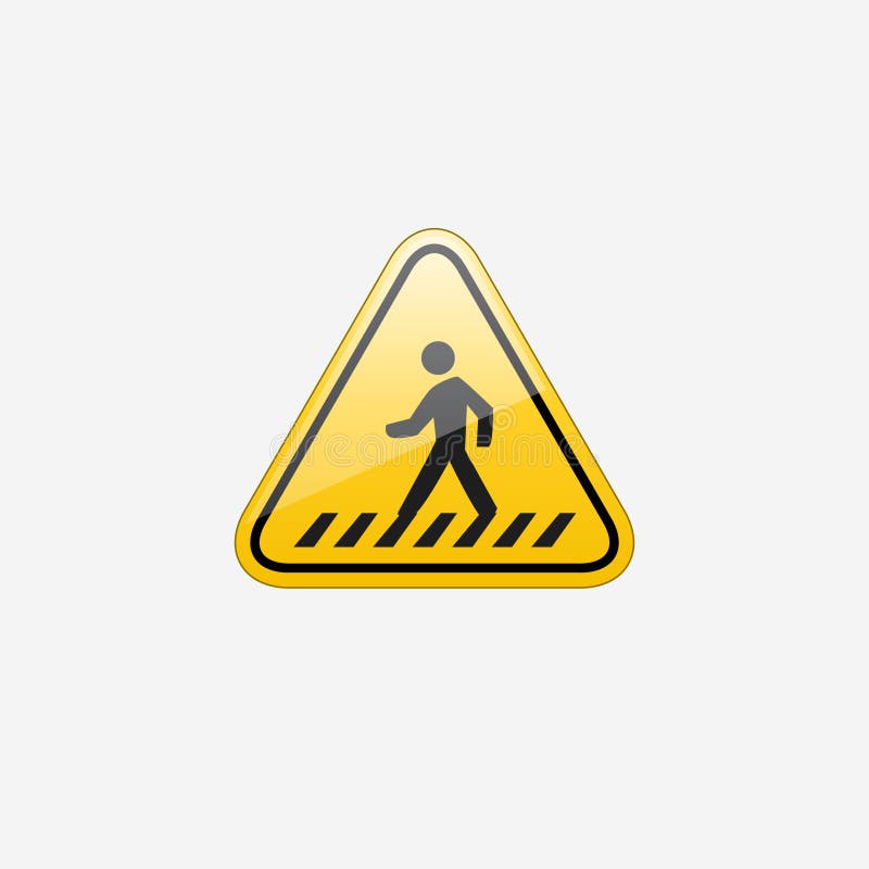 Road Sign Walk Warning Vector Design Stock Vector - Illustration of ...