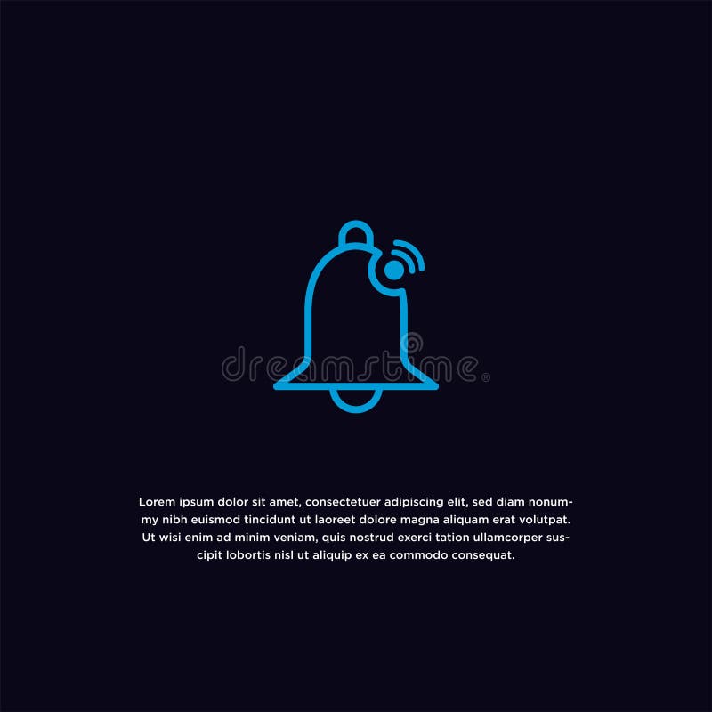 Notification Bell Logo Icon Design Template Vector Illustration Stock ...