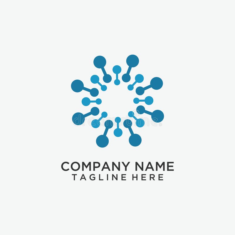 Round tech logo stock vector. Illustration of network - 82862882