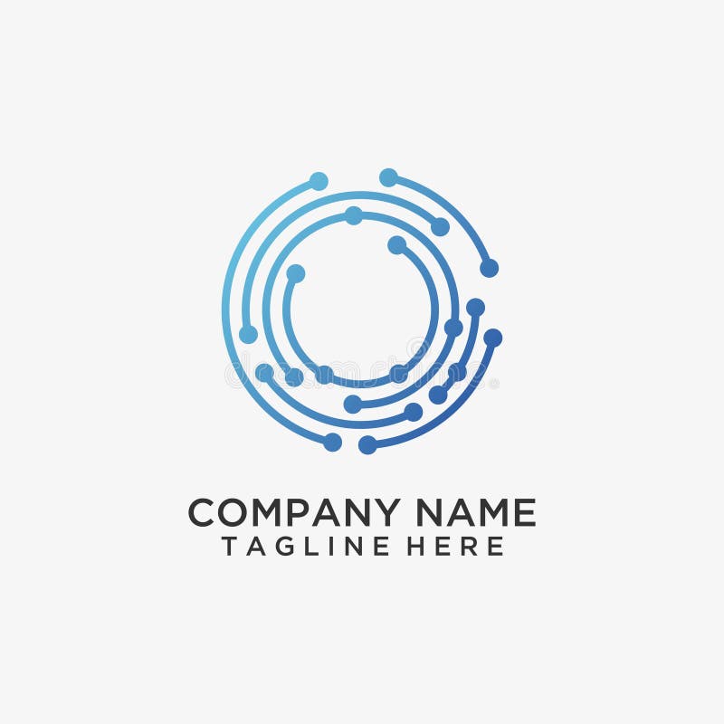 Round tech logo design stock vector. Illustration of future - 215188692