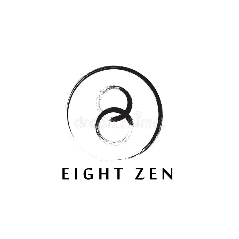 8 Eight Lucky Number Happy Chinese New Year Style. Vector Illustration ...