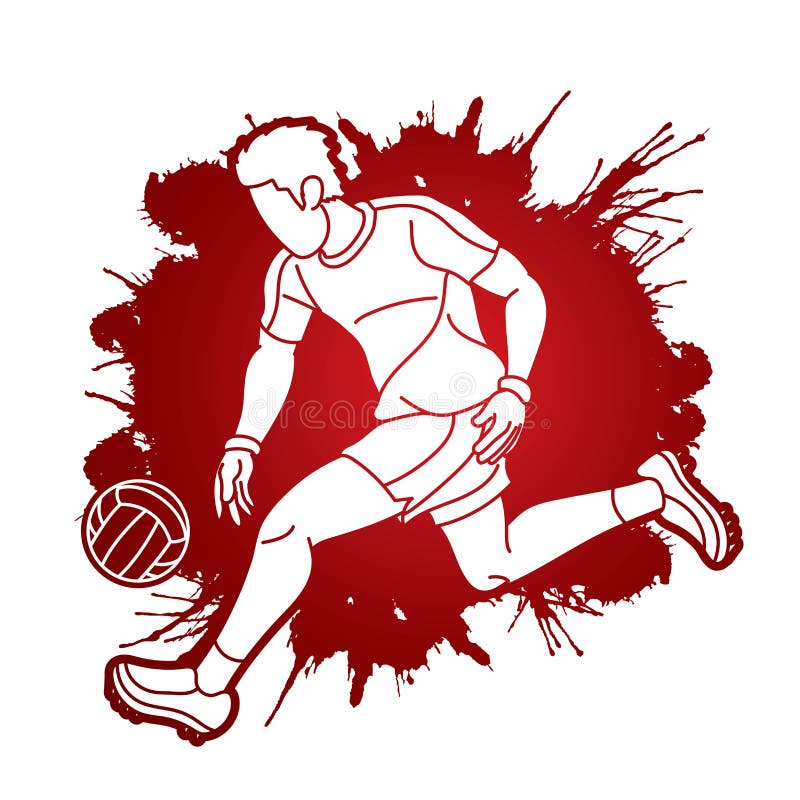 Gaelic football player stock vector. Illustration of traditional - 5844445