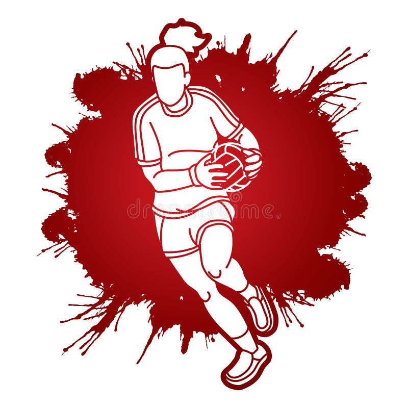Gaelic football player stock vector. Illustration of traditional - 5844445