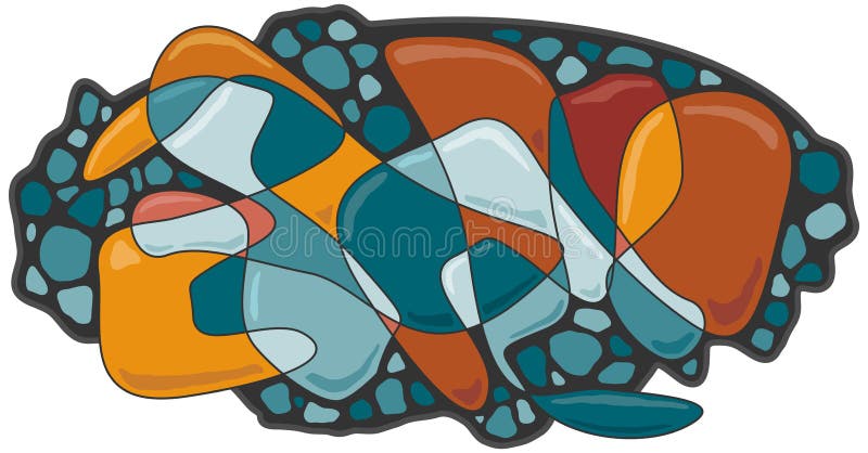 Abstract Pattern with Graphic Elements. Banner Frame with Chaotic ...