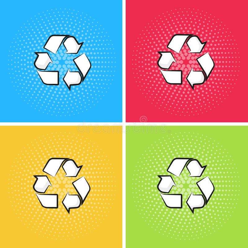 Waste Recycling Sign Separate Waste Collection Stock Vector ...