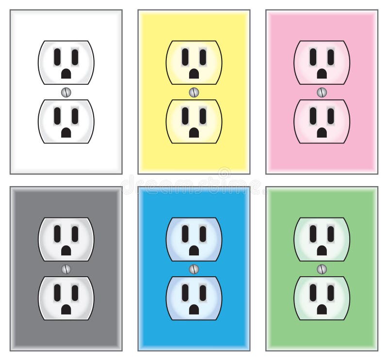 Electrical Outlet Color Choices Stock Vector - Illustration of ...