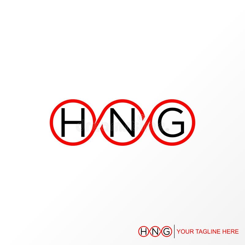 Letter HNG Logo Free Vector. Circle Abstract Design Connecting Concept ...