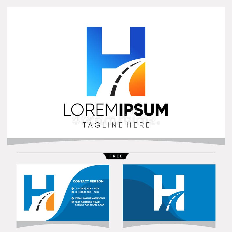 Letter H Road Way Logo Design Vector Icon Graphic Stock Vector ...