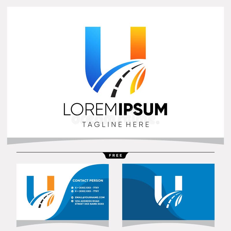 Letter U Road Way Logo Design Vector Icon Graphic Stock Vector ...