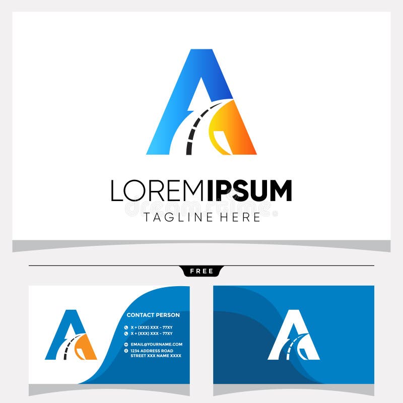 Letter a Road Way Logo Design Vector Icon Graphic Stock Vector ...