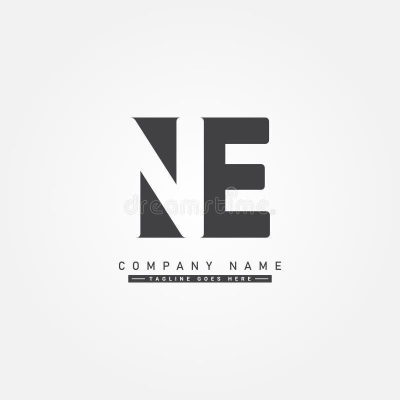 Initial Letter NE Logo - Simple Business Logo Stock Vector ...