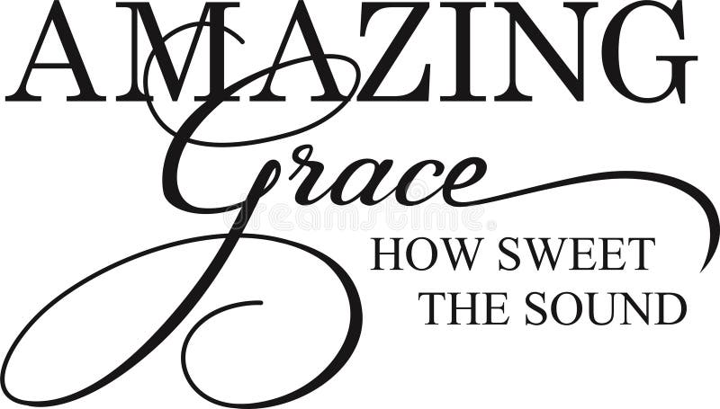 Amazing Grace Lettering Stock Illustrations – 86 Amazing Grace ...
