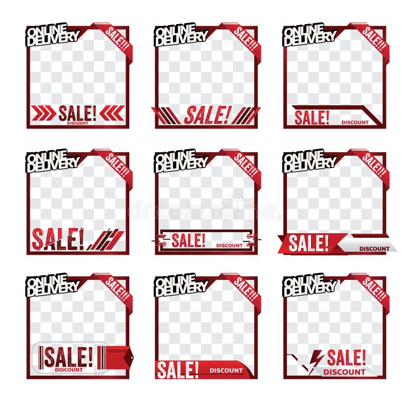 Sale Product Frame Promotion Tag Design for Marketing Stock Vector ...