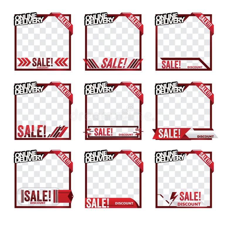 Sale Product Frame Promotion Tag Design for Marketing Stock Vector ...