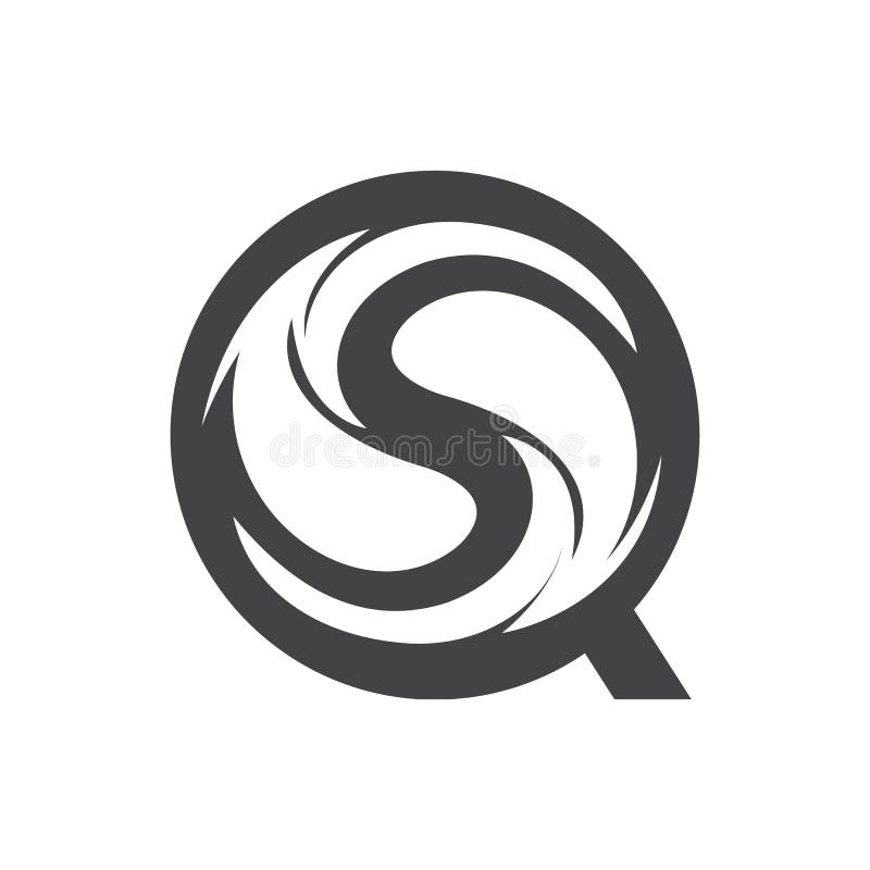 Initial Qs Letter Logo Vector Template Design. Linked Letter Sq Logo ...