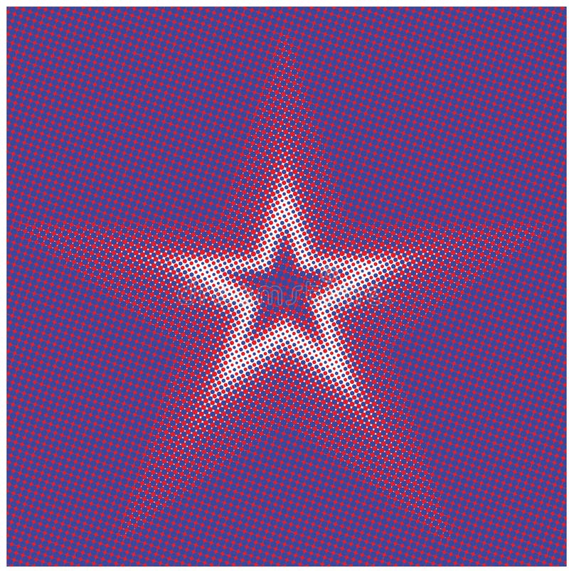 Star in Color Halftone Raster Effect Stock Vector - Illustration of ...