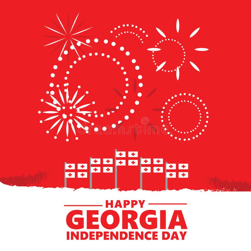 26 May, Georgia Independence Day Congratulatory Design with Georgian ...