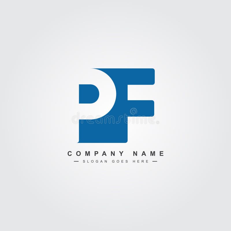 Initial Letter PF Logo - Simple Business Logo Stock Vector ...