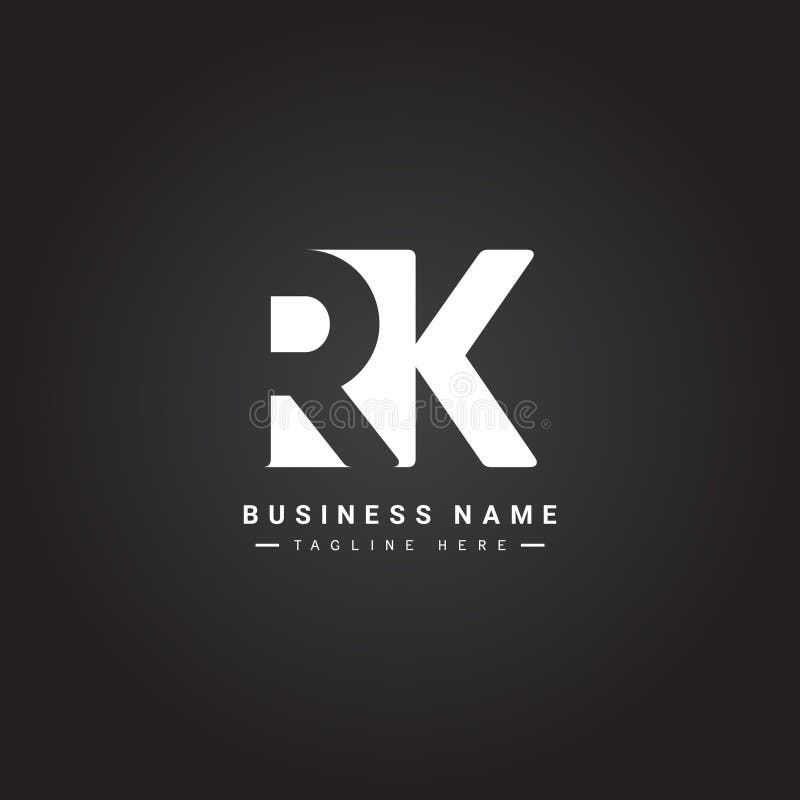 Initial Letter RK Logo - Simple Business Logo Stock Vector ...