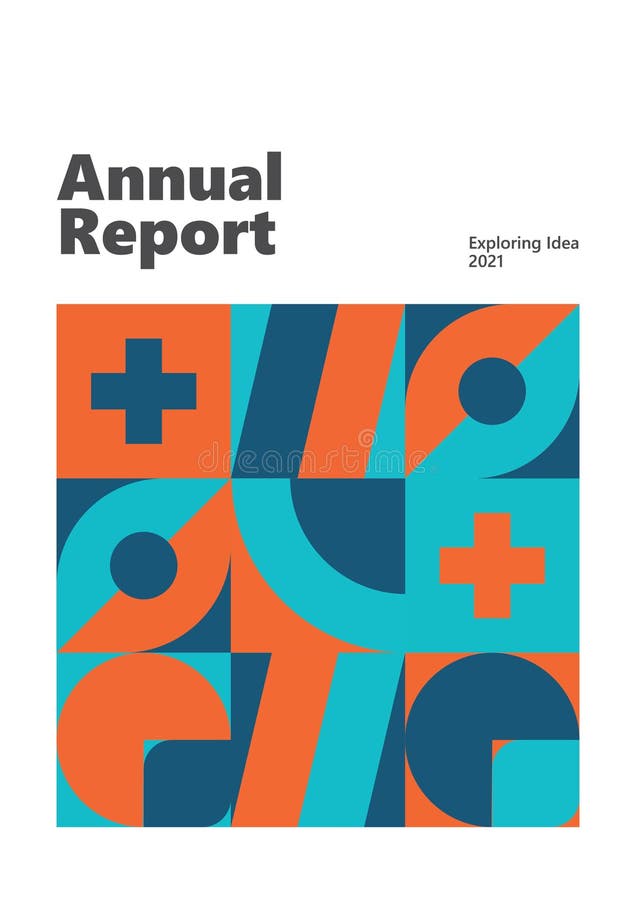 Annual Report Cover with Green Color Theme Stock Vector - Illustration ...