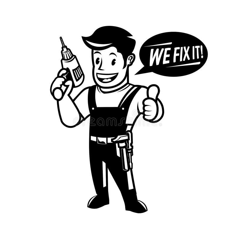 Handyman Vector Icon Eps 10. Stock Vector - Illustration of icon ...