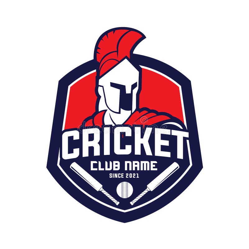 Cricket Club Mascot Logo with Stick and Ball in Bagde Style Stock ...