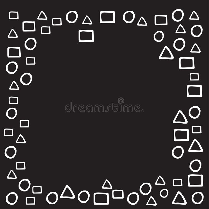 Geometric Pattern Isolated on Black Background. Repeat Patter. Triangle ...