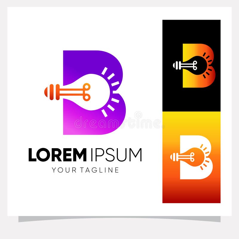 Initial Letter B Smart Light Bulb Logo Design Vector Graphic Stock ...