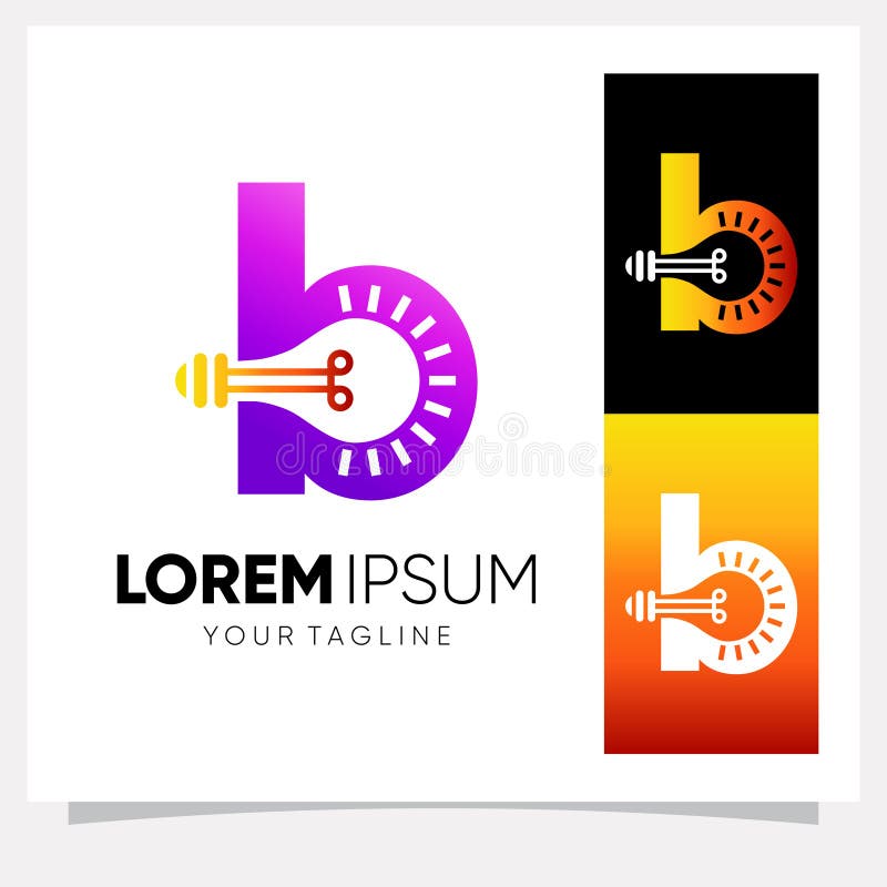 Initial Letter B Smart Light Bulb Logo Design Vector Graphic Stock ...