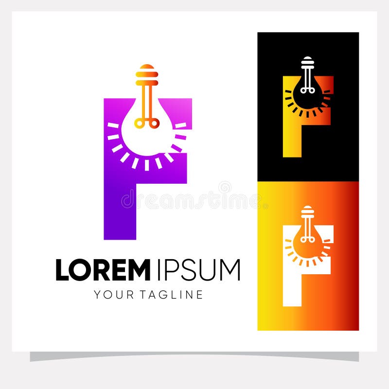 Initial Letter F Smart Light Bulb Logo Design Vector Graphic Stock ...