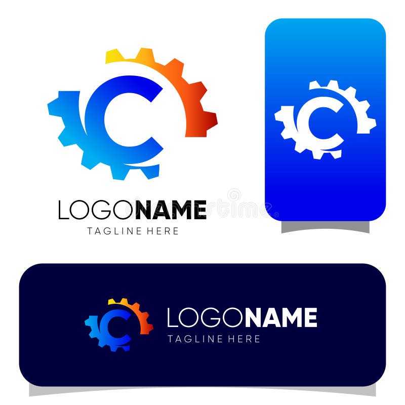 Letter C Technical Logo Stock Illustrations – 116 Letter C Technical ...