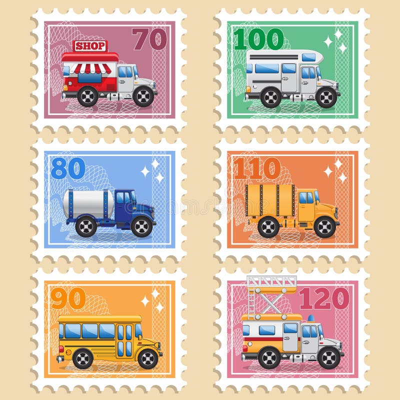 Paper Model Van Template Stock Illustrations – 14 Paper Model Van ...