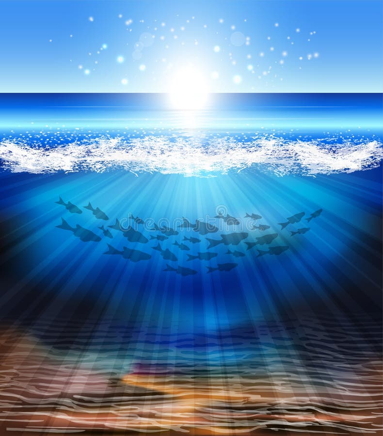 Underwater World Card , Vector Stock Vector - Illustration of aquarium ...