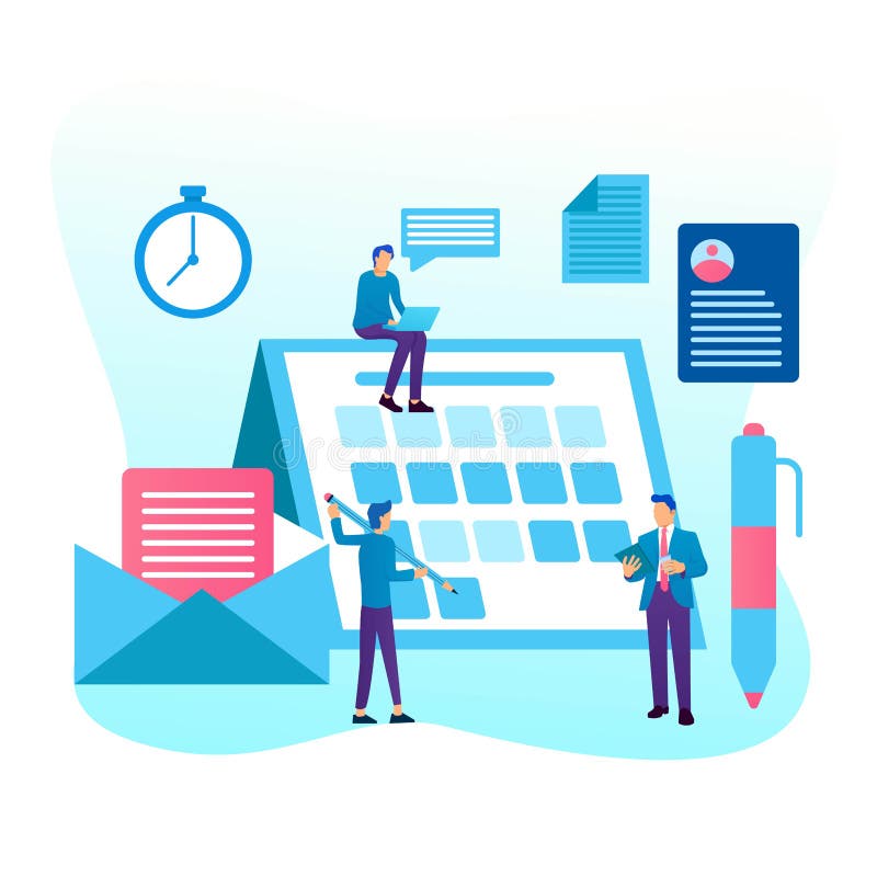 Task Manager Flat Design. Effective Time Management Illustration Stock ...