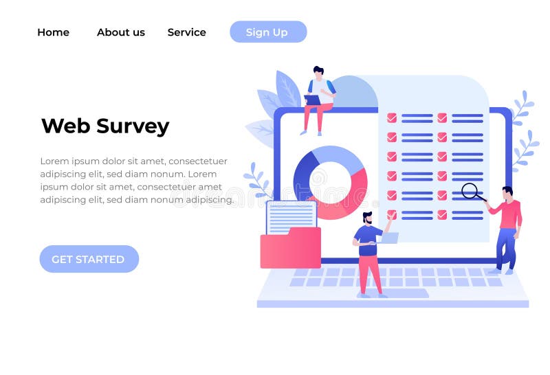 Online Survey Vector Illustration Concept, People Filling Online Survey ...