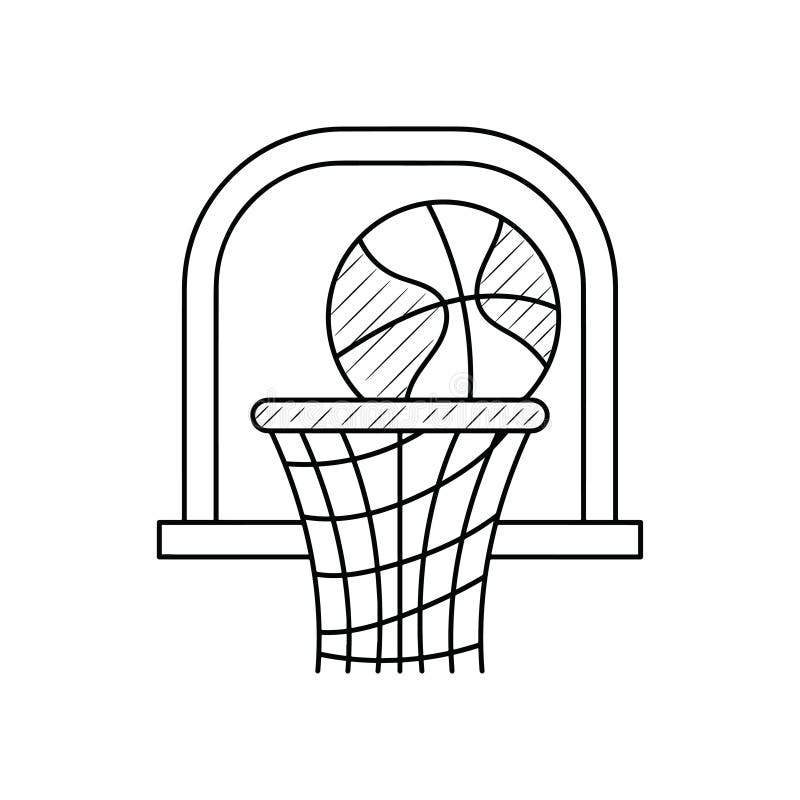 Simple Hand Drawn Basketball Vector Illustration Stock Vector ...
