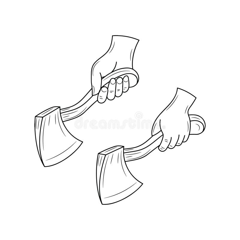 Hand Holding Axe Stock Illustrations – 518 Hand Holding Axe Stock ...