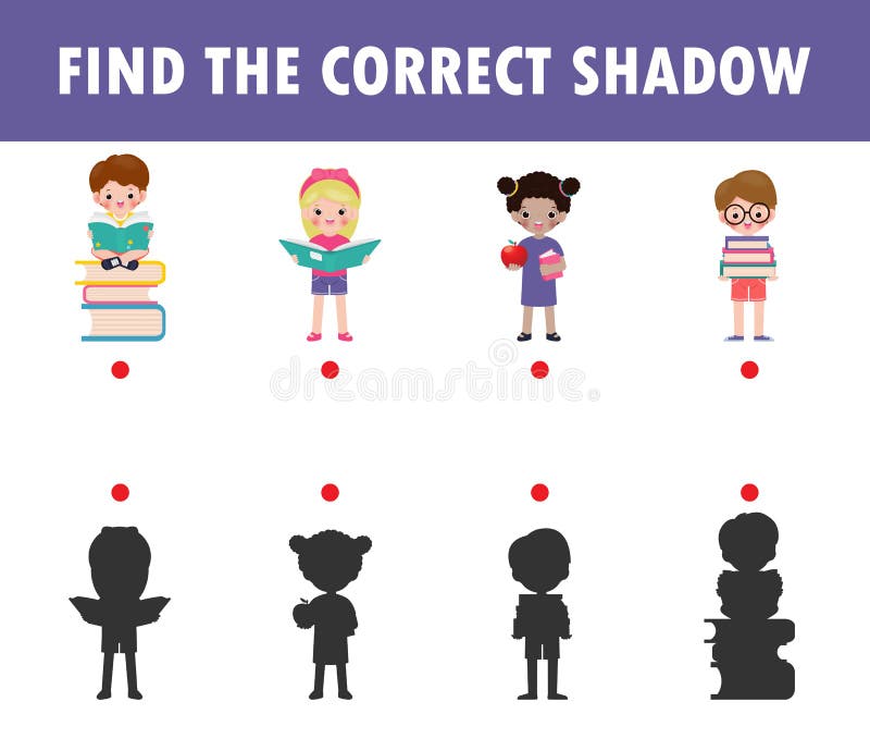 Shadow Matching Game for Kids, Visual Game for Kid, Find the Correct ...