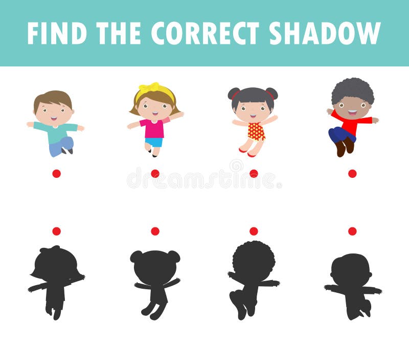 Shadow Matching Game for Kids, Visual Game for Kid, Find the Correct ...