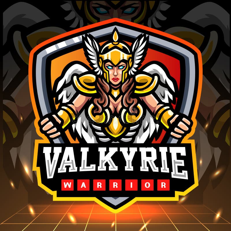 Valkyrie Mascot Esport Logo Design. Stock Vector - Illustration of ...