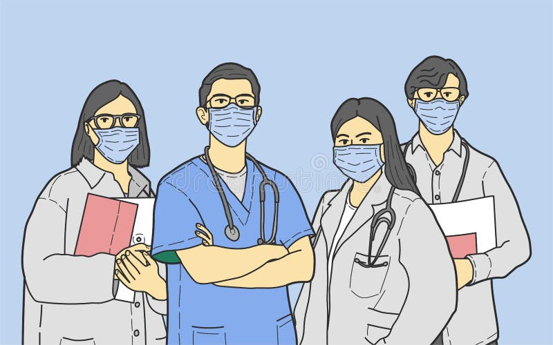 Medical teamwork stock illustration. Illustration of male - 217152210