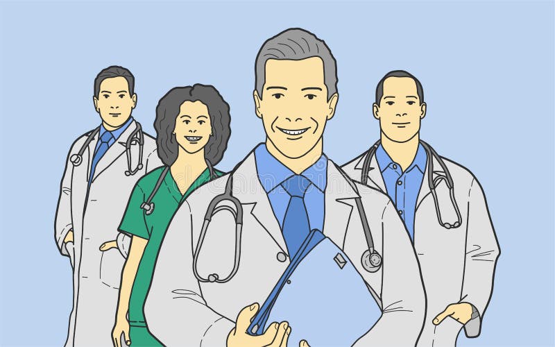 Medical teamwork stock illustration. Illustration of medic - 217152235