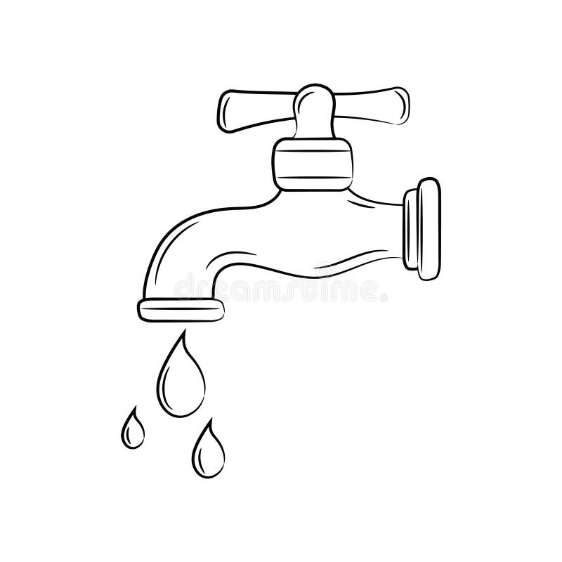 Simple Tap Water Vector Illustration Stock Vector - Illustration of ...