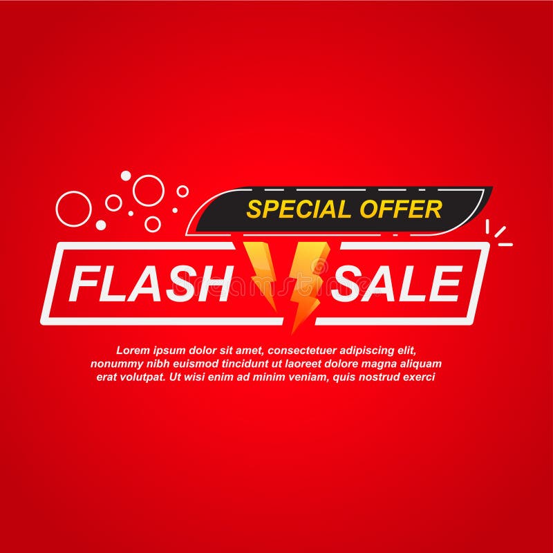 Flash Sale Special Offer Price Banner Stock Illustration - Illustration ...