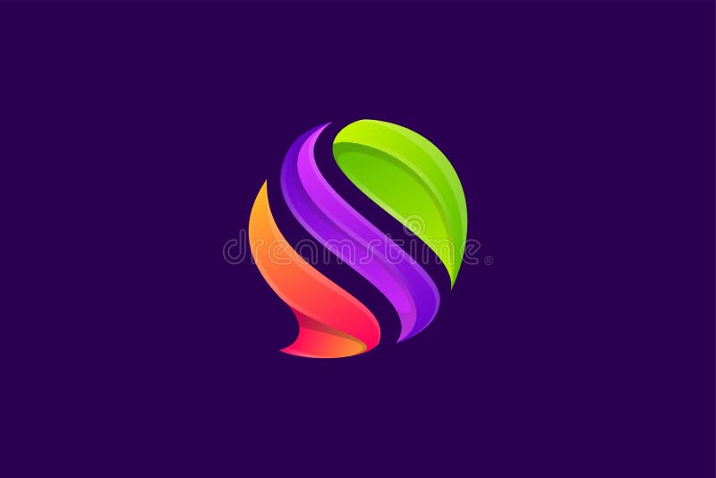 Chat Logo Icon. Vector Logo Chat Design Template with Trend Color on ...